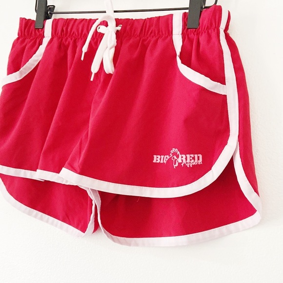 Vintage | Shorts | Vintage Big Red White Trim Red Athletic Short Shorts ...